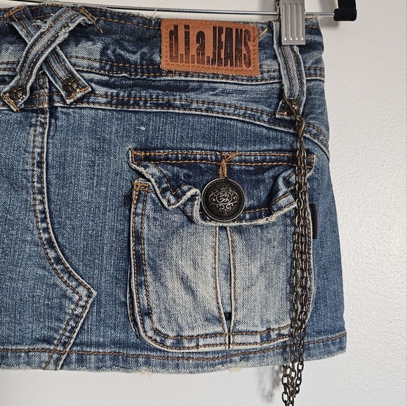 D.I.A | Skirts | Dia Tsuyome Gyaru Denim Mini Skirt With Button Details ...